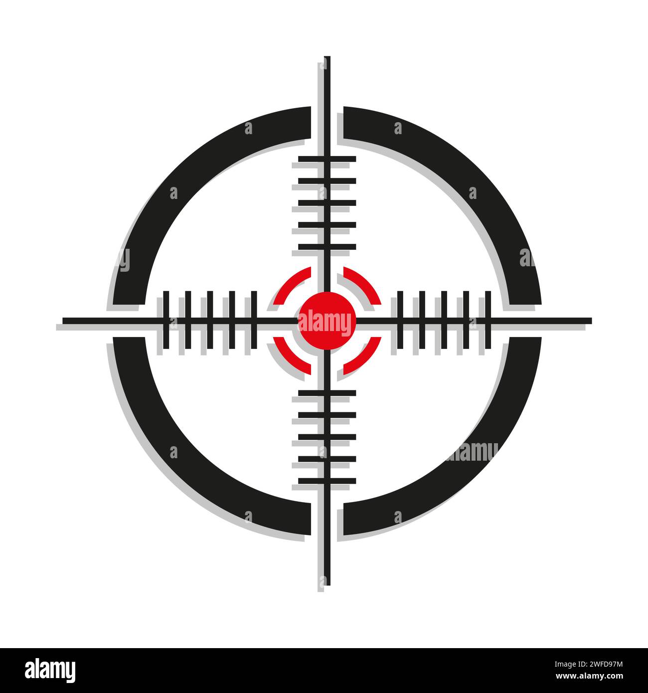 Crosshair, reticle. Sniper scope. Rifle sight. Target gun. Vector illustration. stock image. EPS ...
