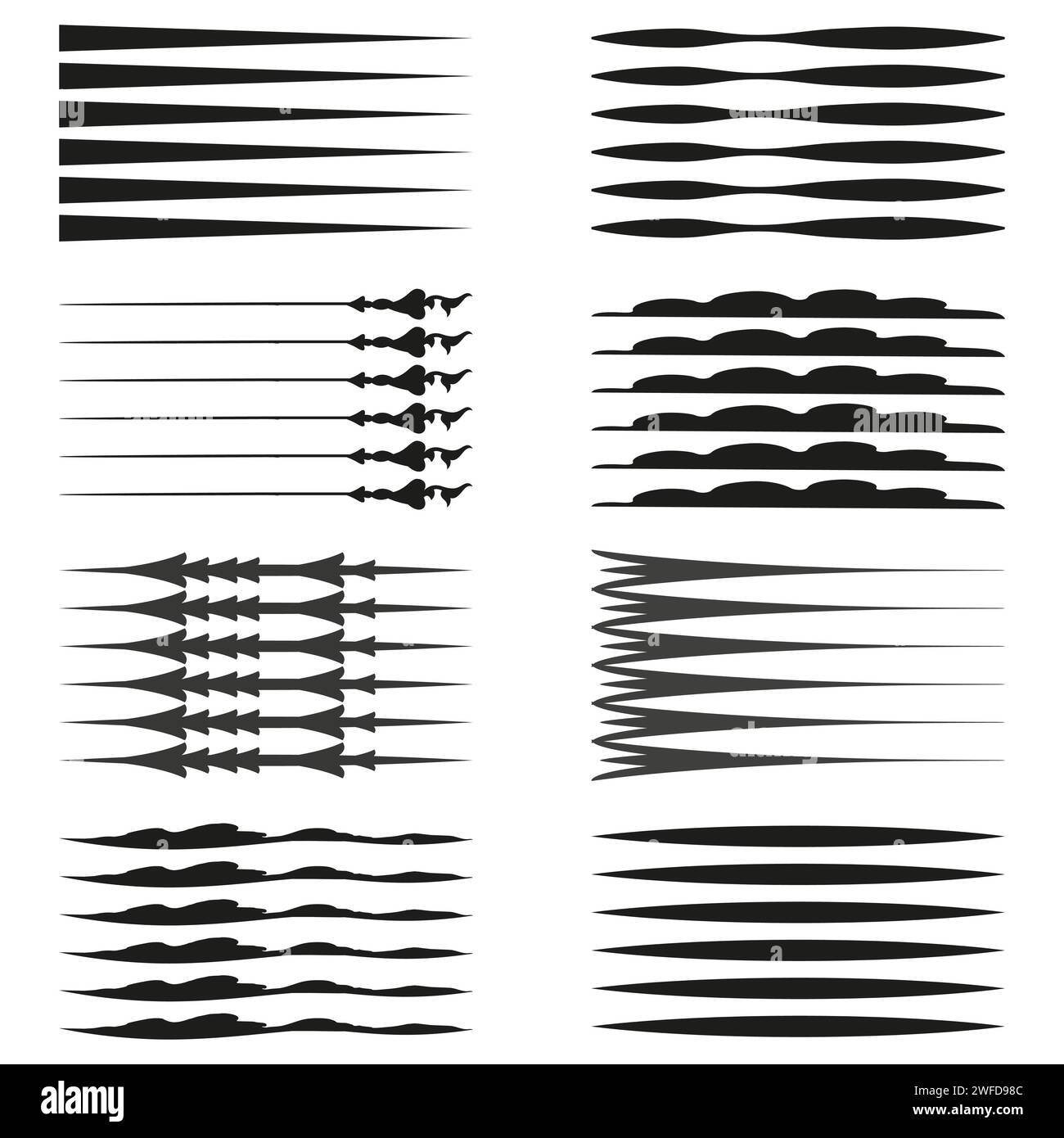 Waving lines pattern undulate Cut Out Stock Images & Pictures - Alamy