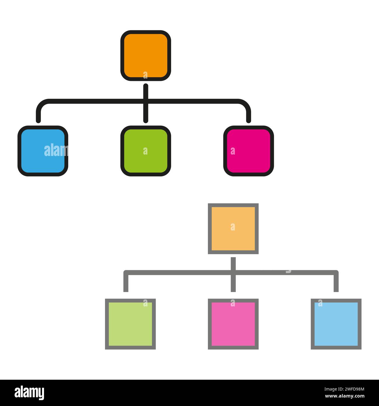 organization chart icon on white background. Vector illustration. stock ...