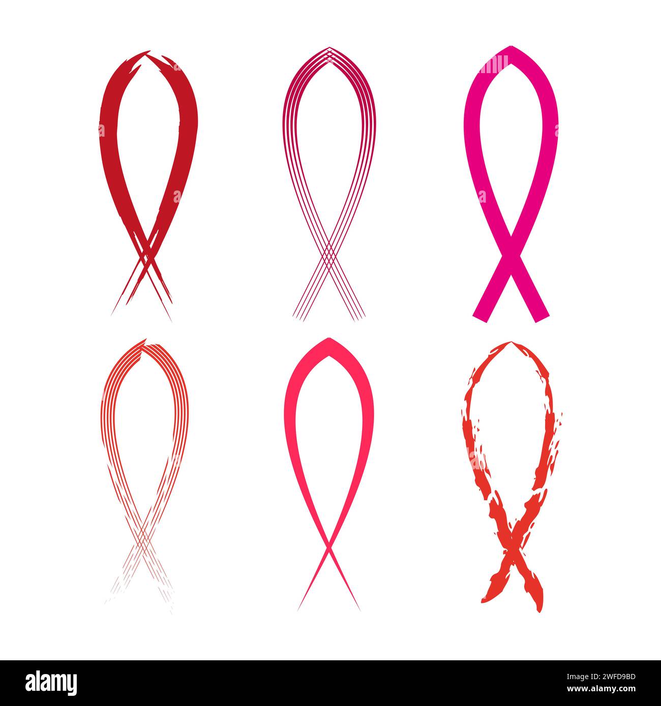 hiv sign red brush. Health awareness. World health day. Vector ...