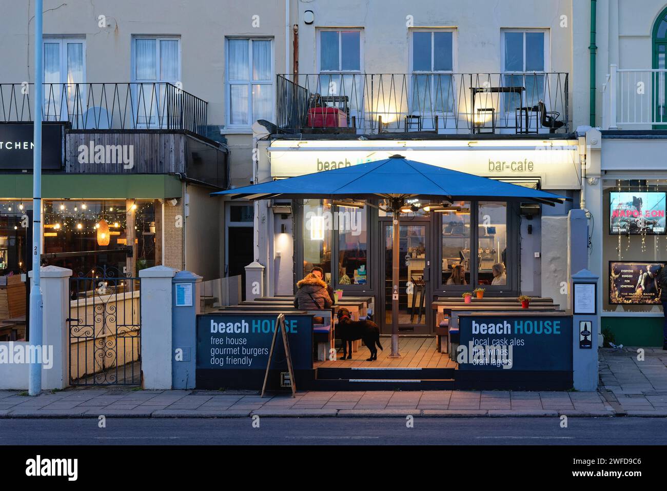 Exterior of the Beach House and Bar café on Marine Parade, Worthing ...