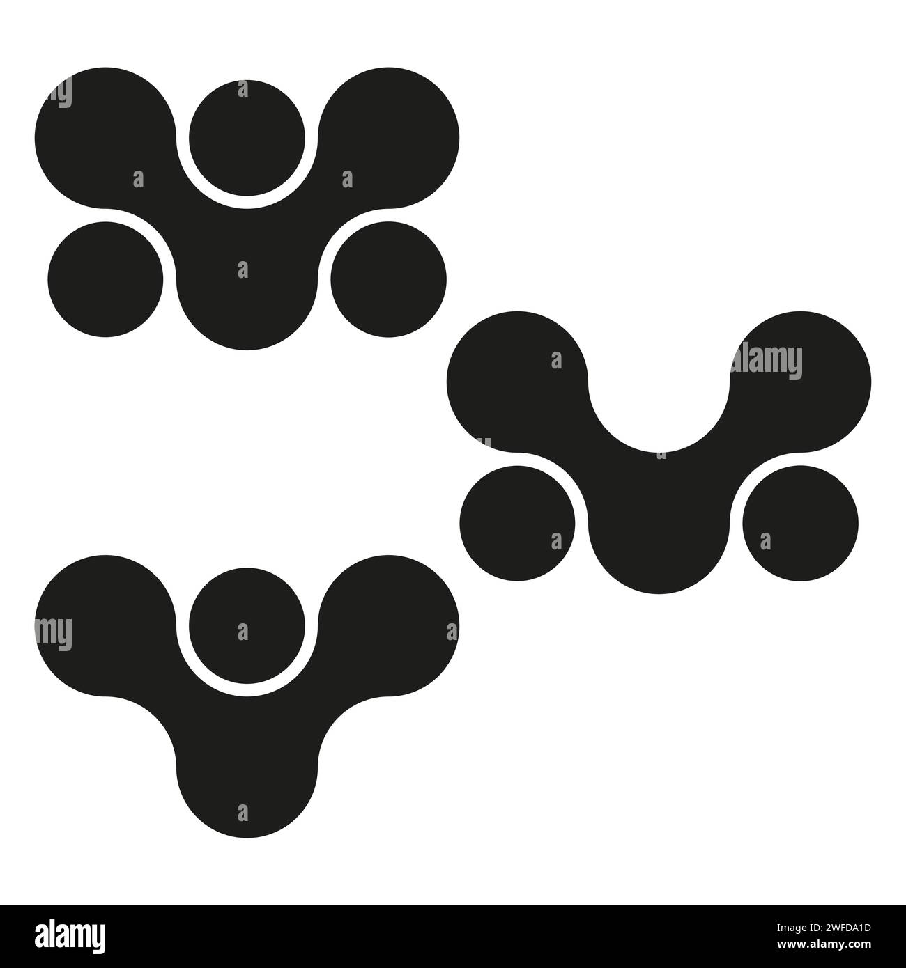 Metaball, connected dots, circles pattern, texture element. Vector illustration. EPS 10 Stock ...