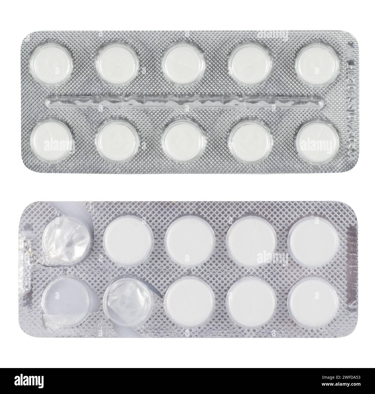 Half empty blister white hi-res stock photography and images - Alamy