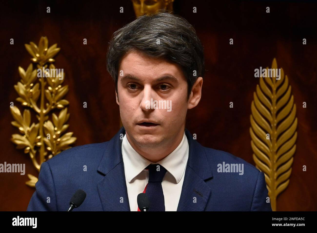 Paris, France. 30th Jan, 2024. Julien Mattia/Le Pictorium - Gabriel ...