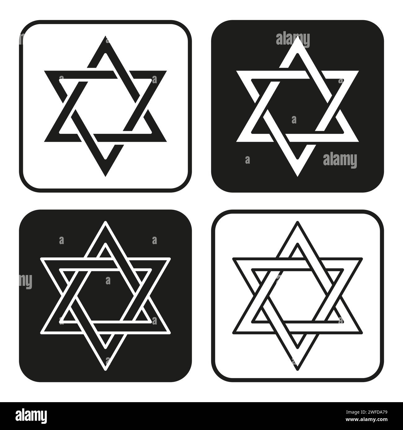 Star of David. Judaism sign. Vector illustration. stock image. EPS 10 ...