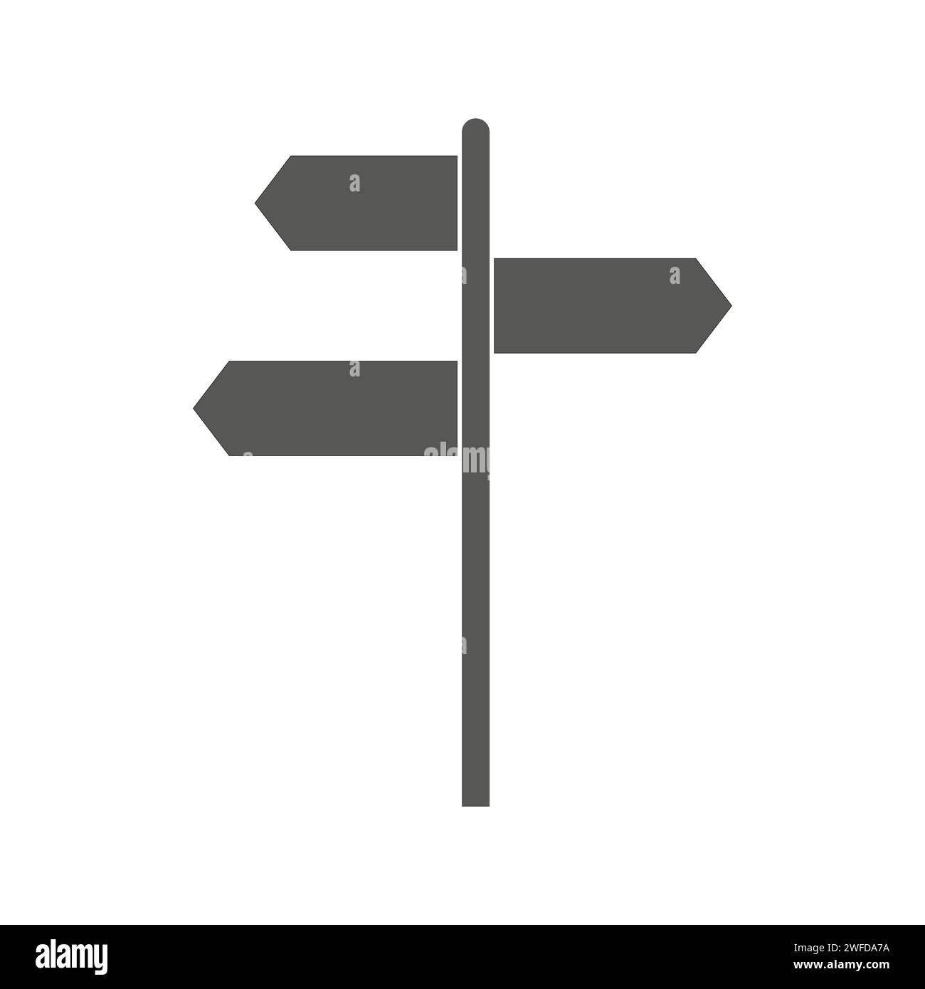 Signpost icon. Street, address pole. Road sign arrows. Vector ...