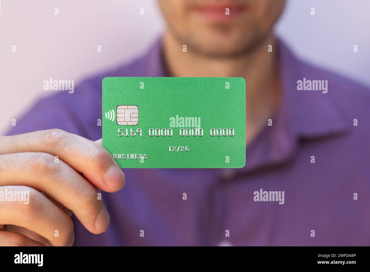 Close up male hand hold credit card. Bussines Stock Photo - Alamy