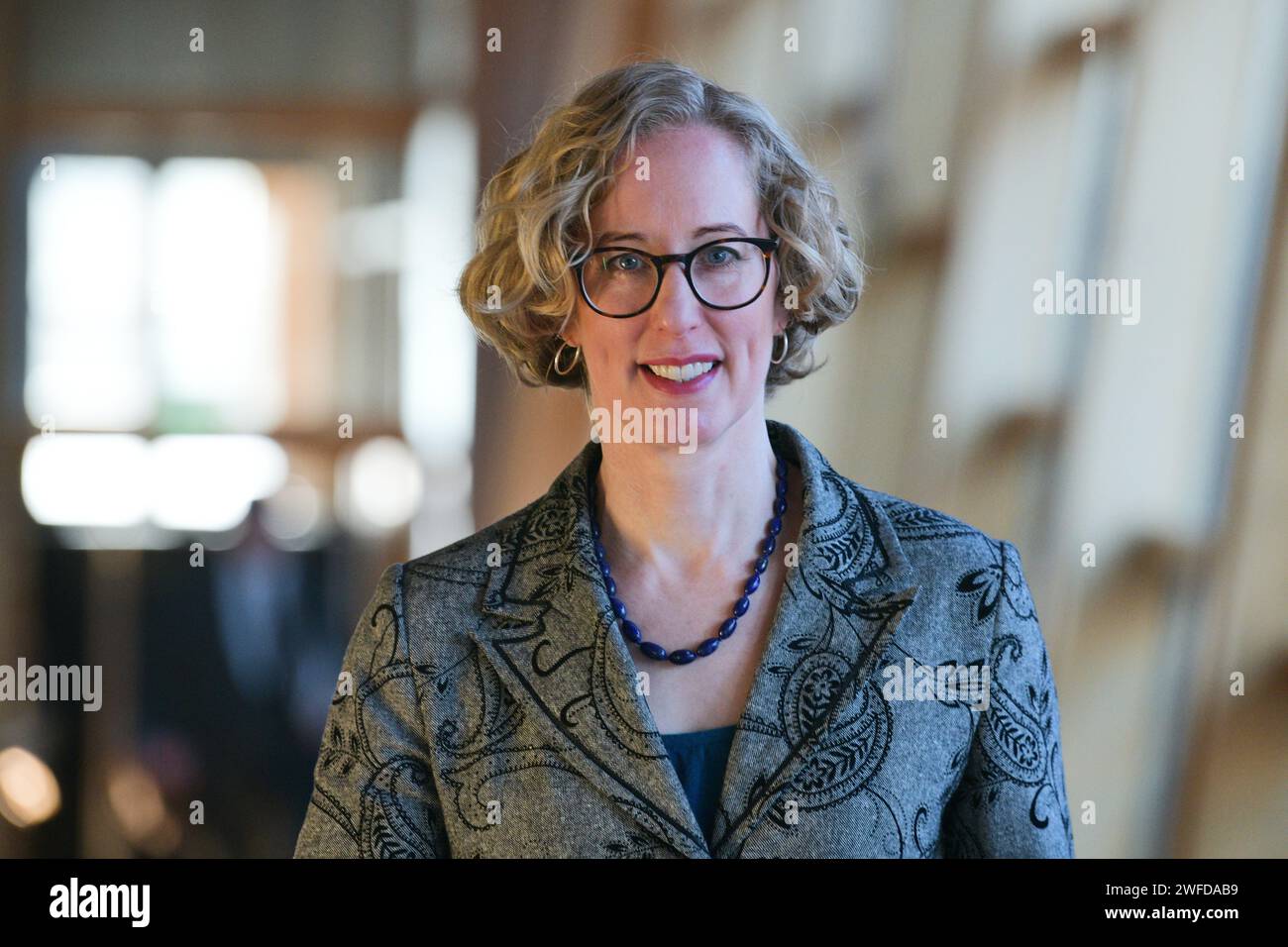 Edinburgh Scotland, UK 30 January 2024 Lorna Slater MSP at the Scottish ...