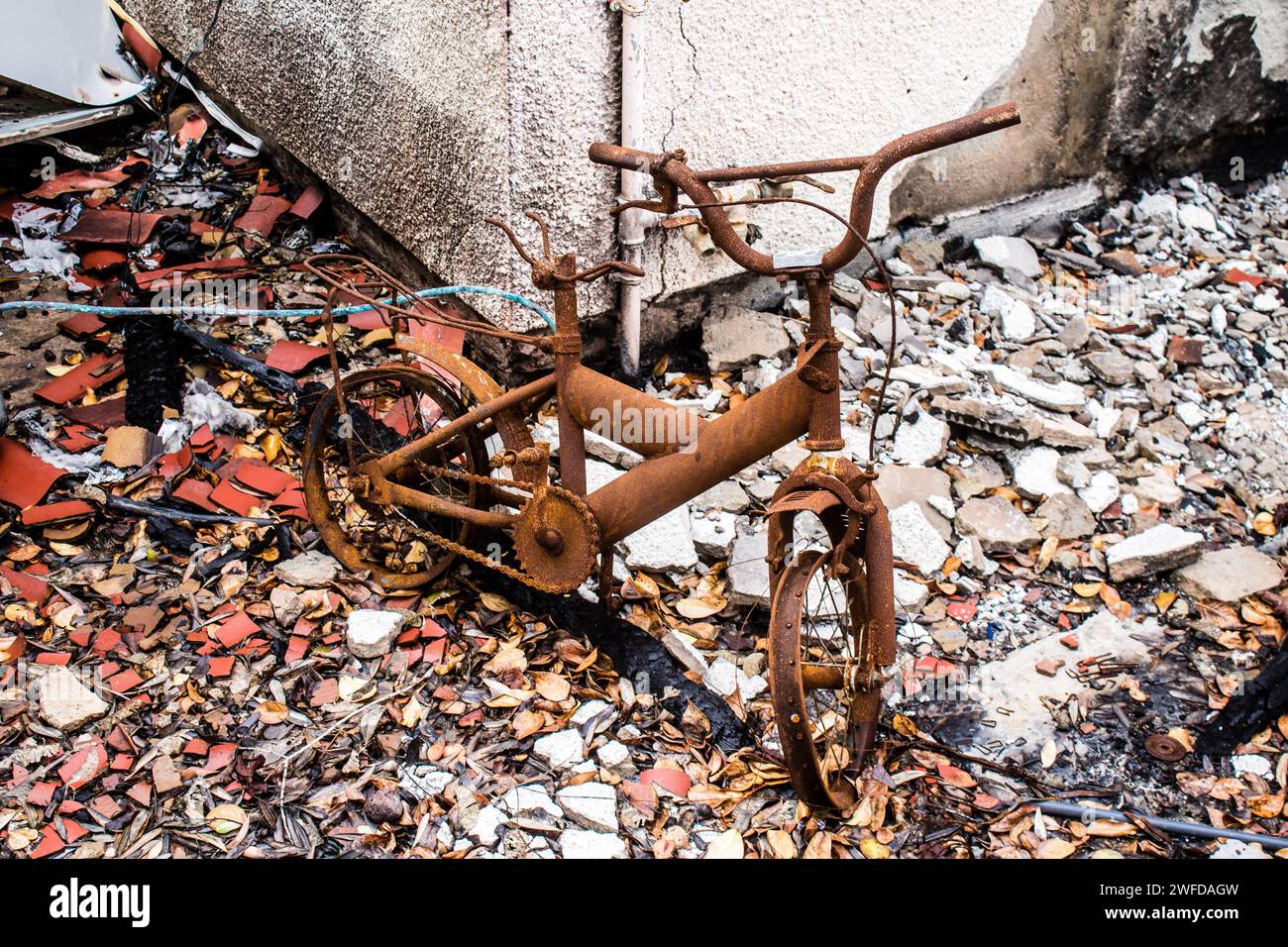 Kfar Aza kibbutz, Israël - January 29, 2024 Aftermath of the attack on ...
