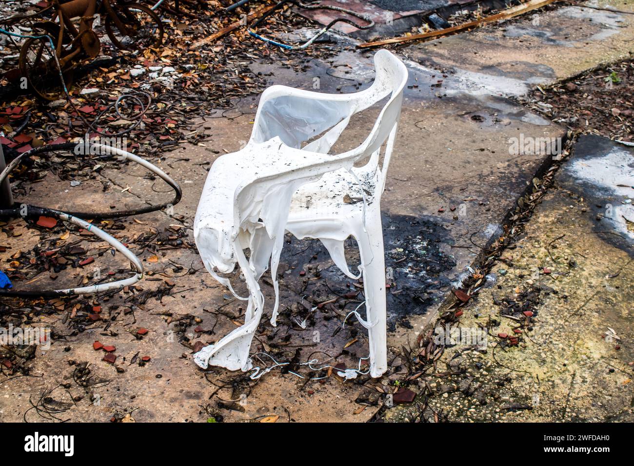 Kfar Aza kibbutz, Israël - January 29, 2024 Aftermath of the attack on ...
