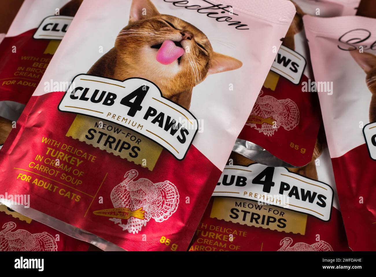 Dnipro, Ukraine - August 18, 2023: Club 4 Paws Premium Selection ...