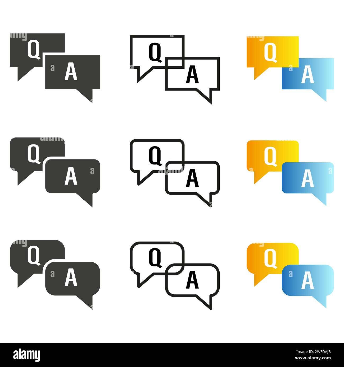 Q a messages. Question mark 3d vector icon. Faq, support, help concept ...