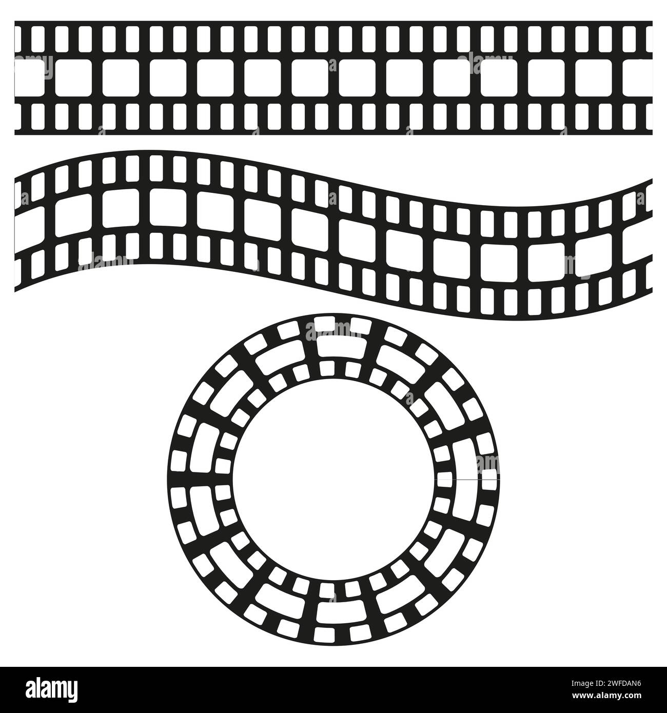 Modern film circle. Round shape. Vector illustration Stock Vector Image ...