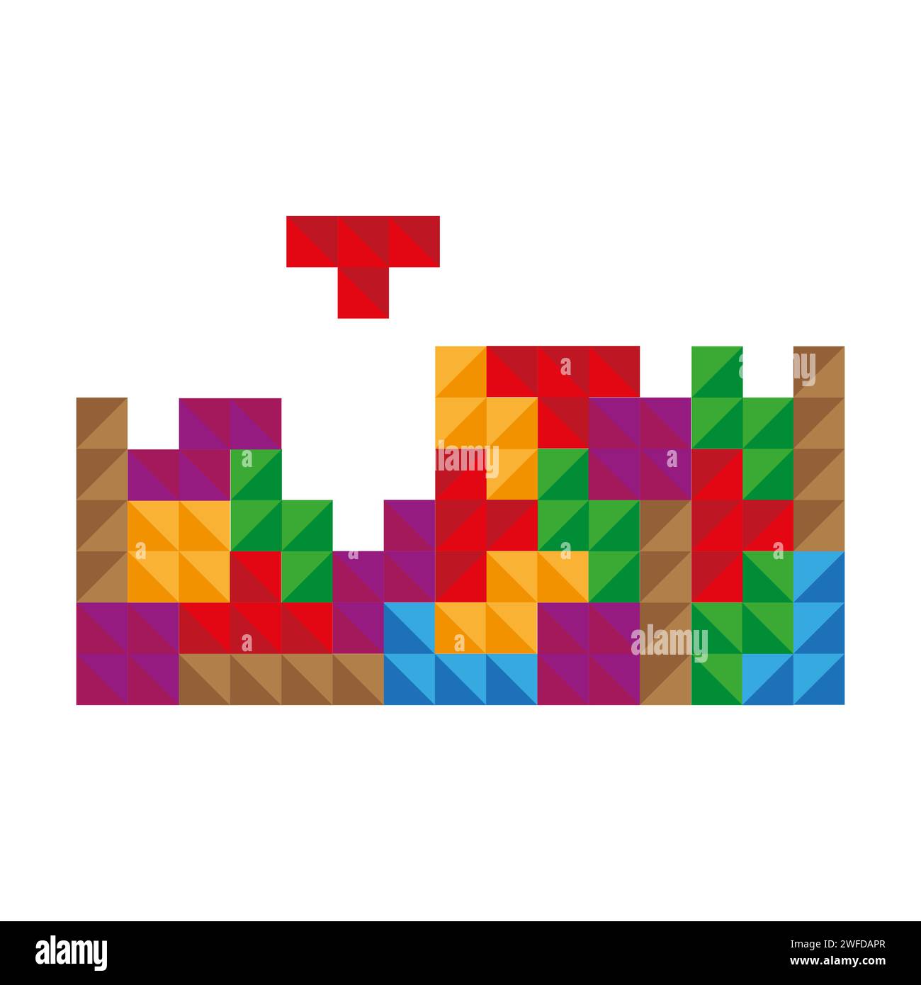 Tetris texture Cut Out Stock Images & Pictures - Alamy