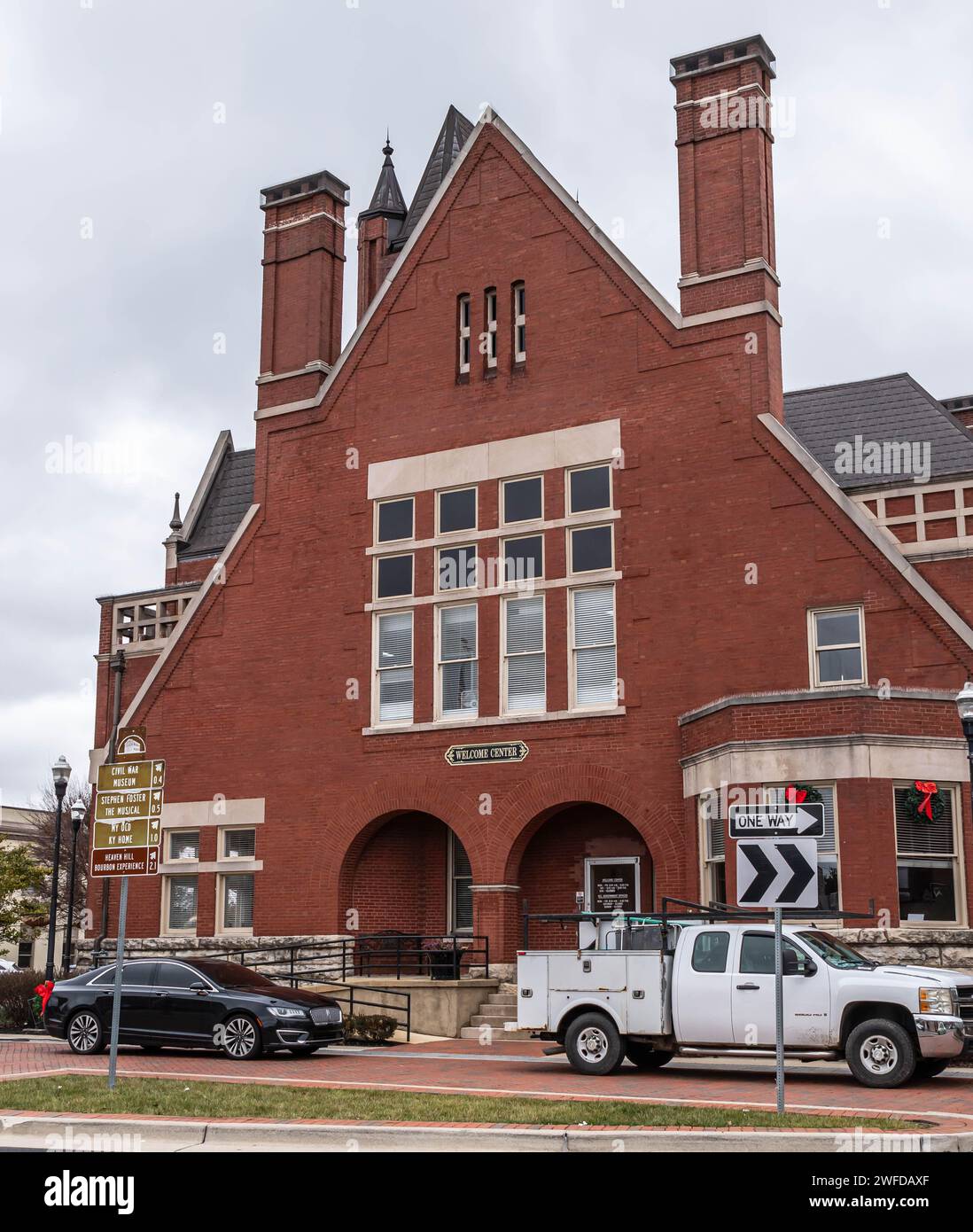 A side view of the Old Courthouse building in town square, now the ...