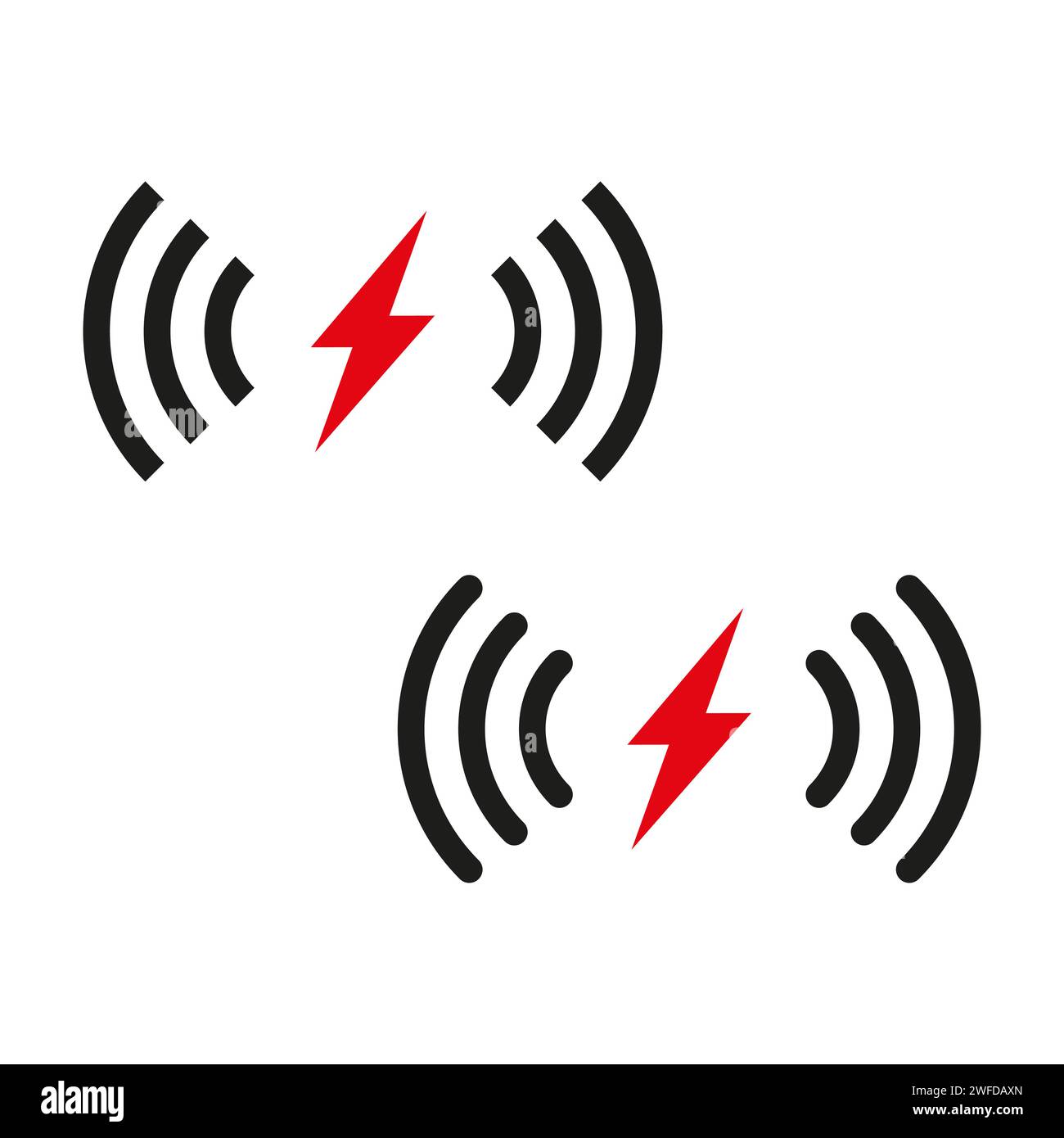 Flat lightning wi fi for web design. Internet communication. Computer ...