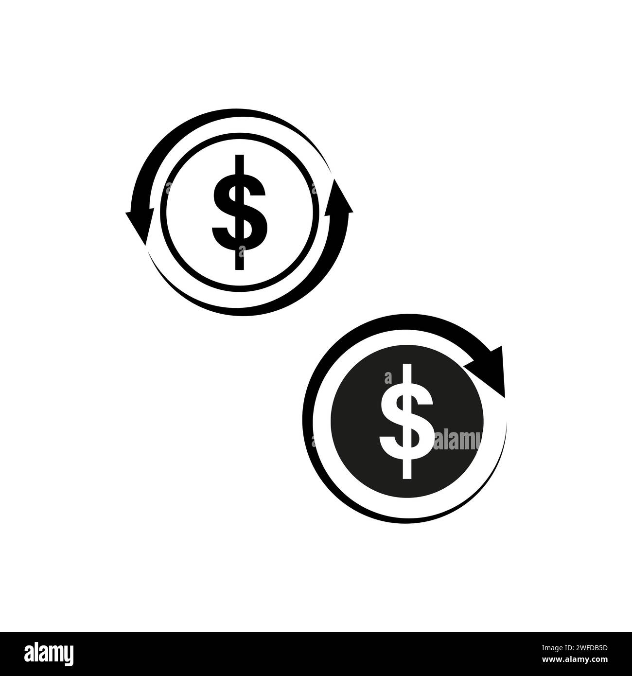 Dollar arrows circle icon. Economy design. Vector illustration Stock ...