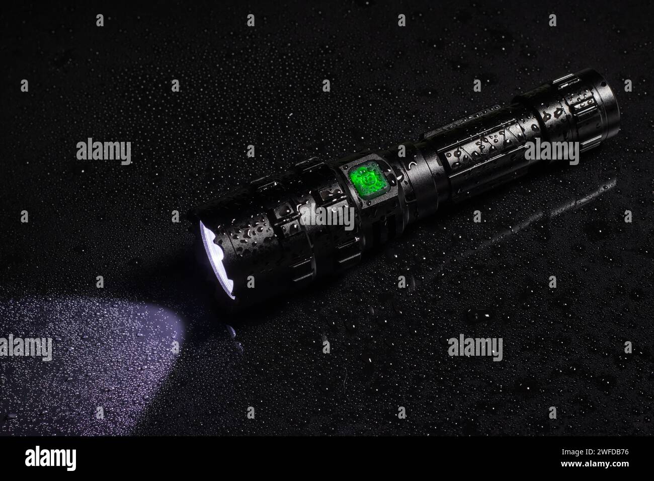 Tactical flashlight on black hi-res stock photography and images - Alamy