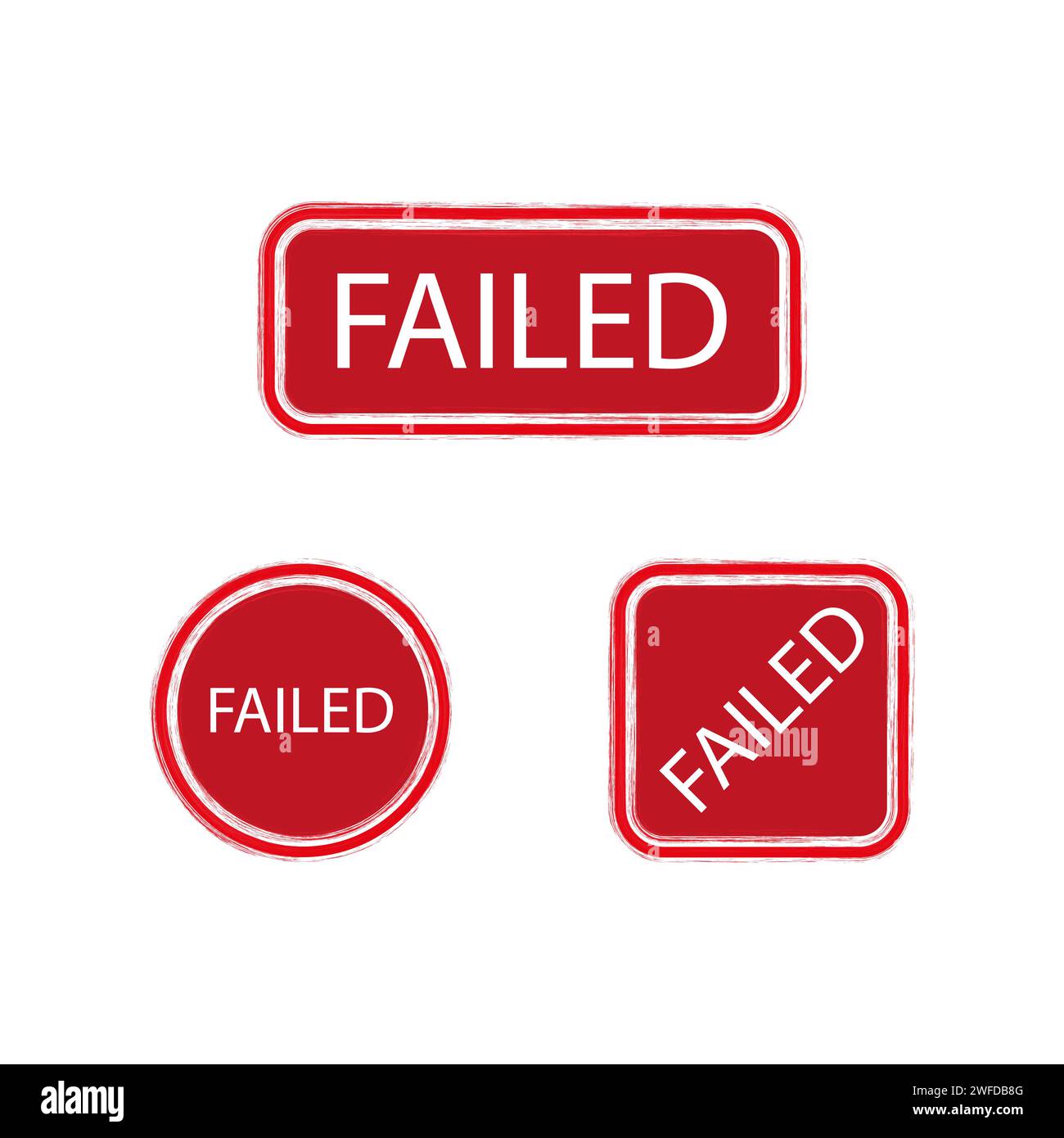 failed sign. failure icon. unsuccessful symbol. Vector illustration. stock image. EPS 10 Stock ...