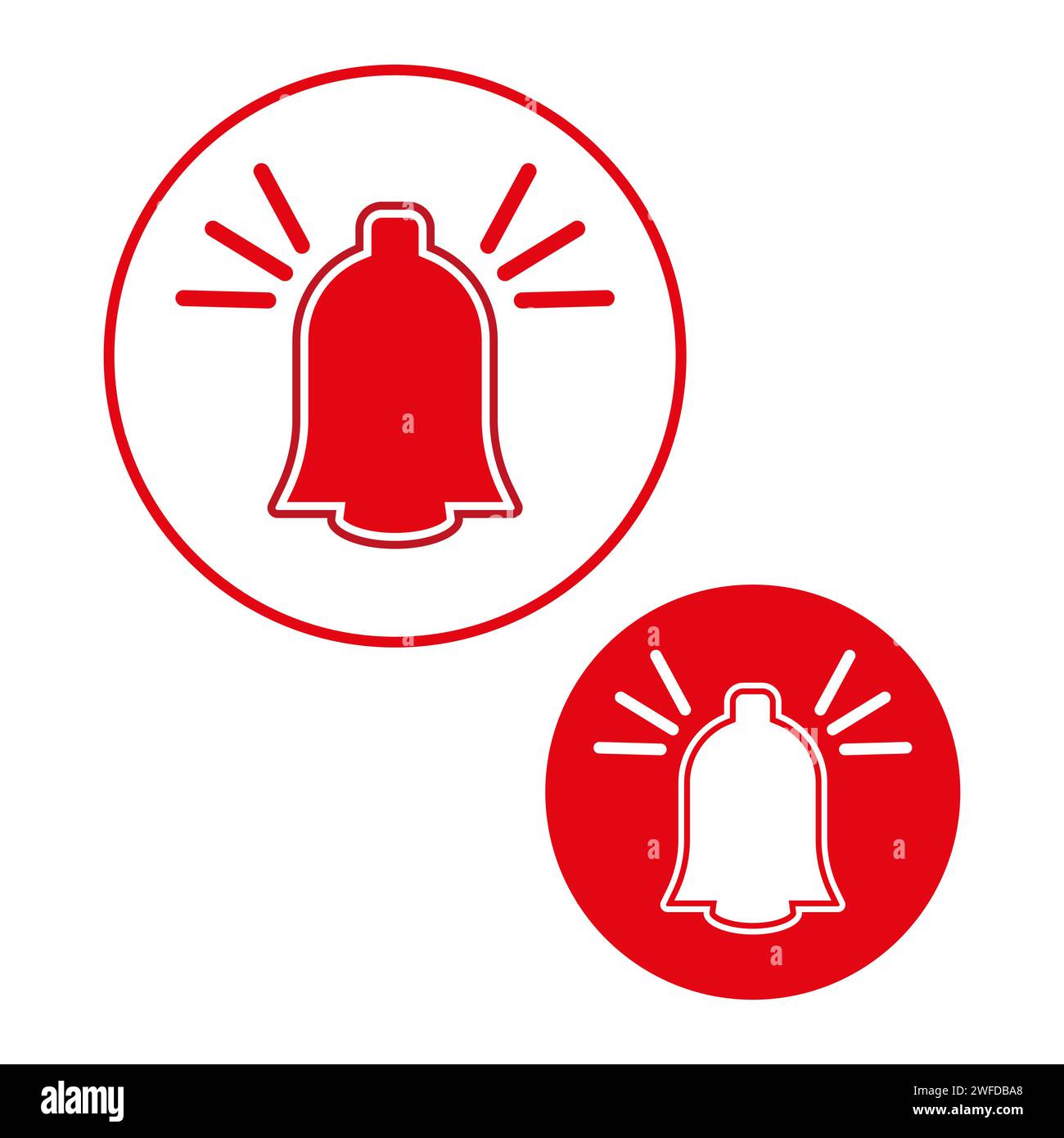 Fire alarm icon. Fire warning bell. vector illustration. EPS 10 Stock ...