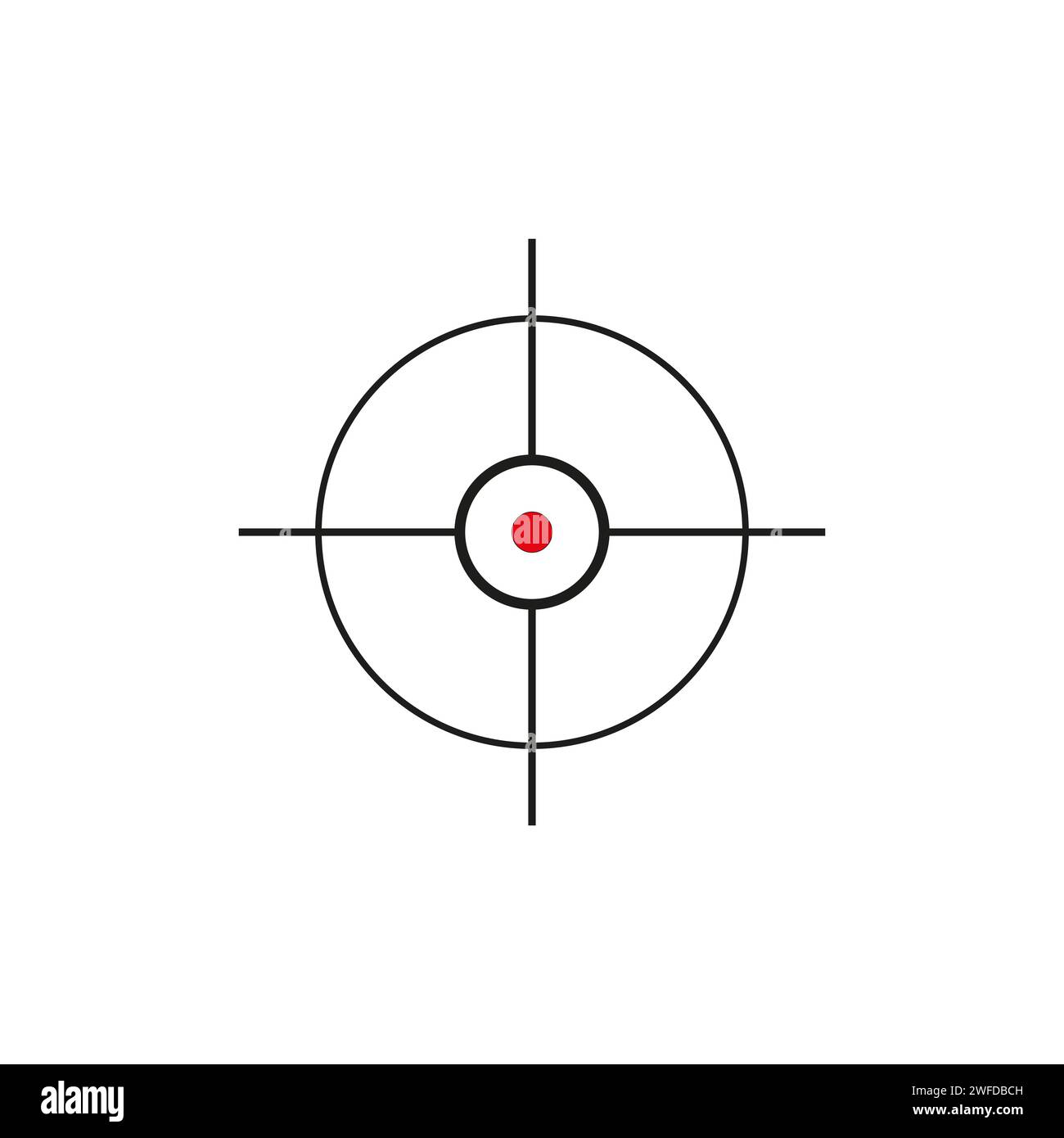 Crosshair, target, aim mark, icon. Reticle symbol for bullseye ...