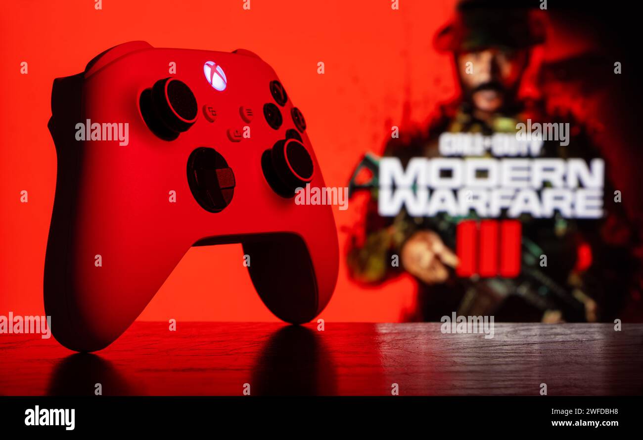 Dnipro, Ukraine, 28 september 2023: Xbox Series S controller with Call ...