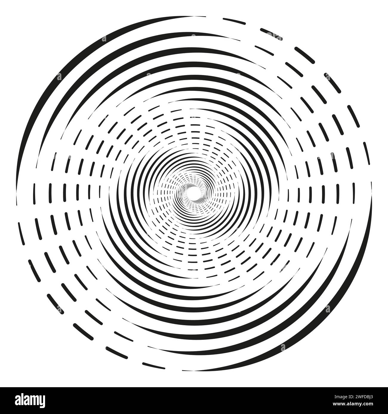 Spiral, swirl, twirl. Volute, helix, eddy and vortex shape. Radial ...
