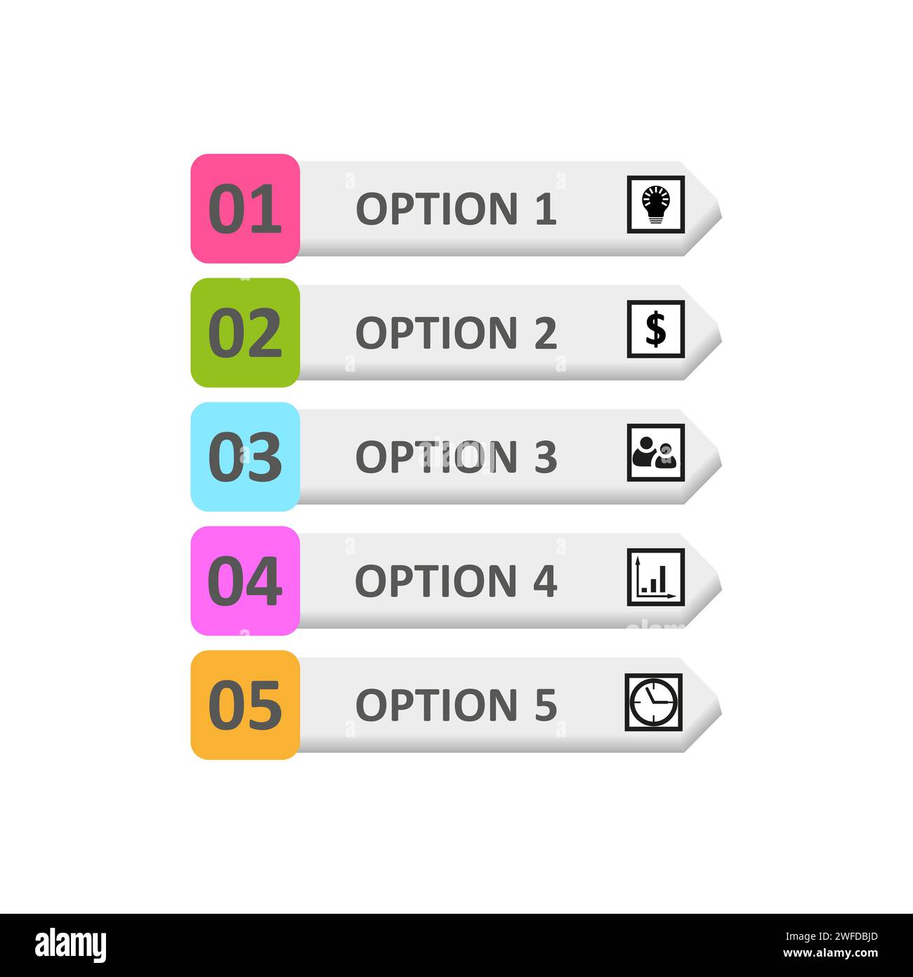 Modern color stripes option. Creative banner, label vector. Vector ...