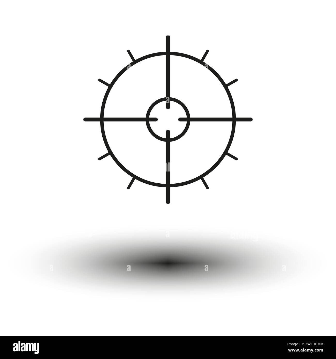 Optic crosshair sight icon hi-res stock photography and images - Alamy