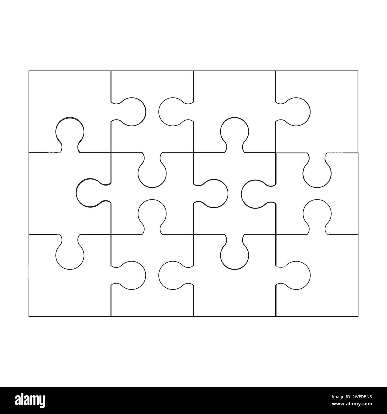 Various sizes puzzle. Vector illustration. EPS 10 Stock Vector Image ...