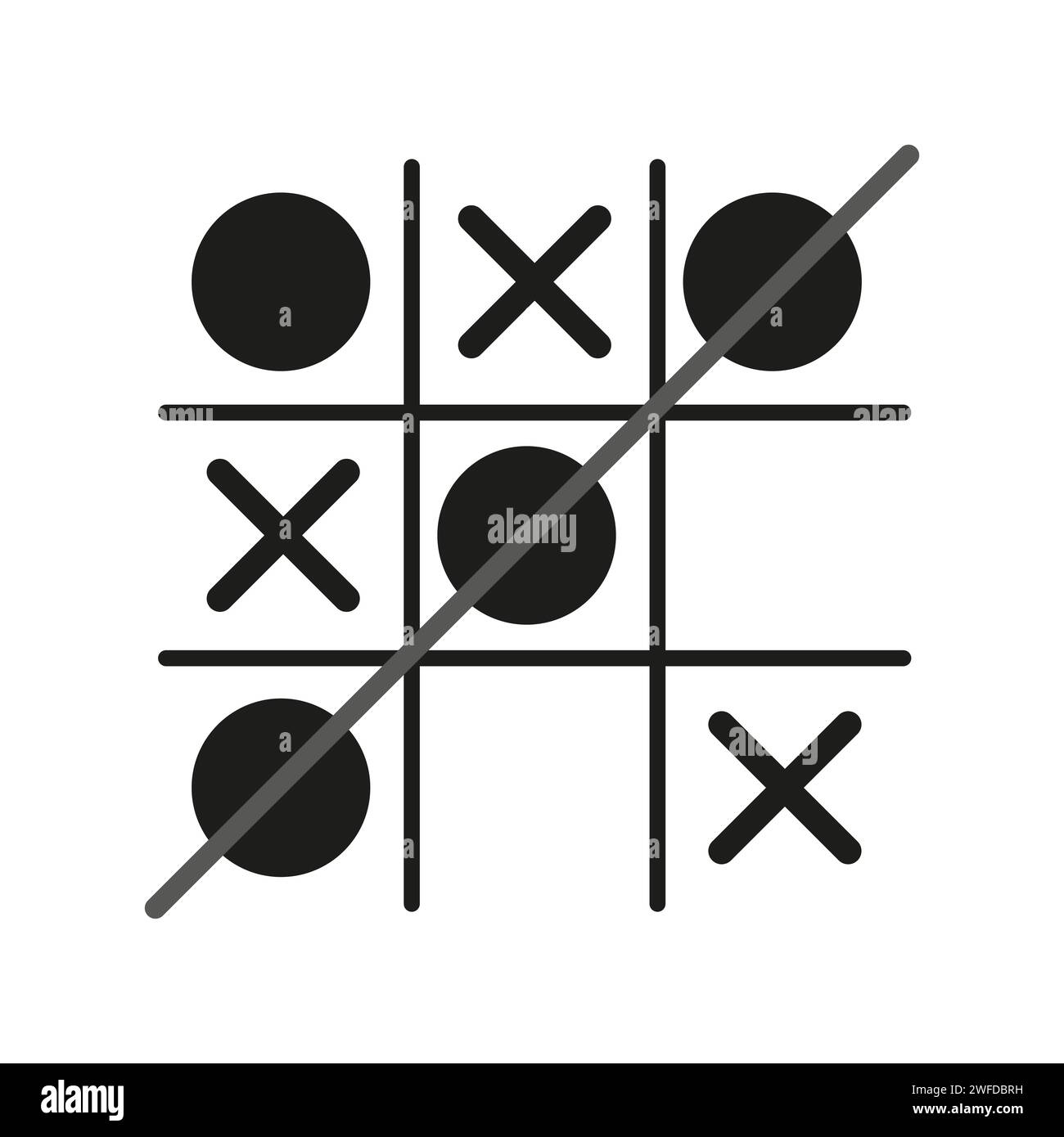 Tic tac toe in sketch style. Game element. Vector illustration. EPS 10 ...