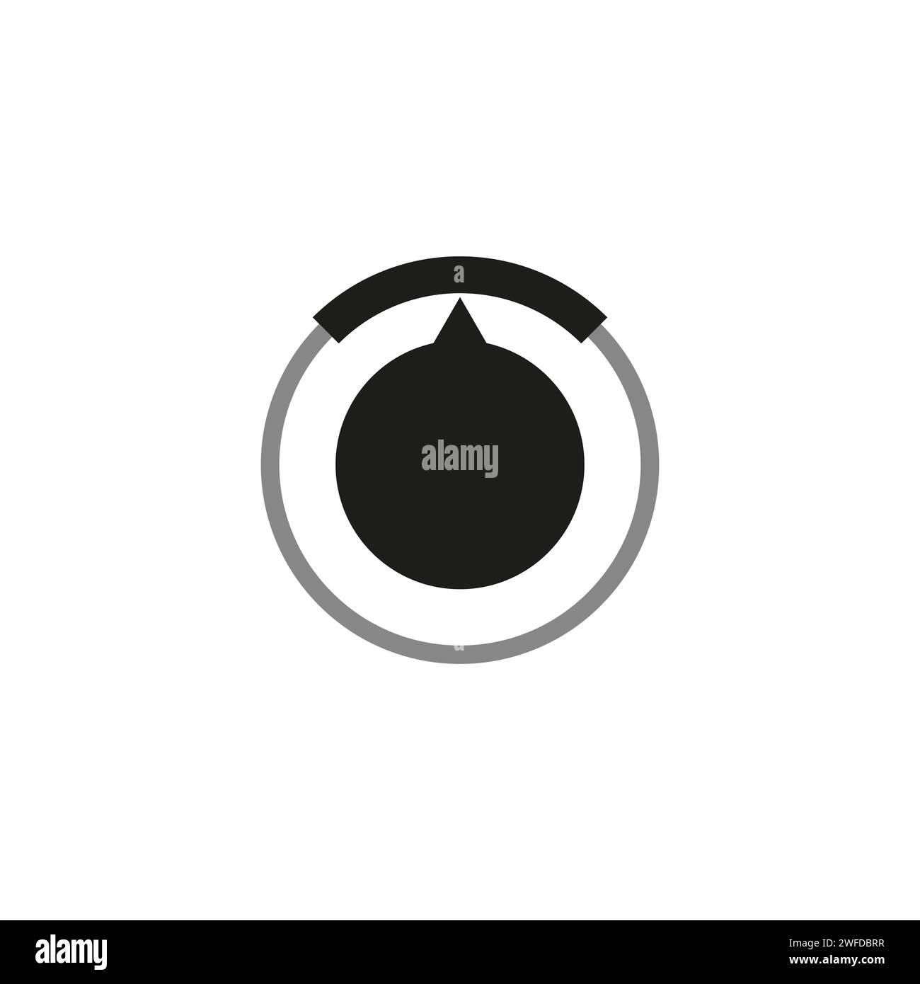 Gauge, meter, dial icon with different number of sections, parts ...