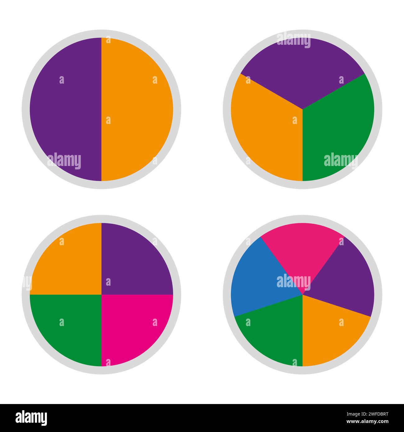 Segmented circle pie chart pie hi-res stock photography and images - Alamy