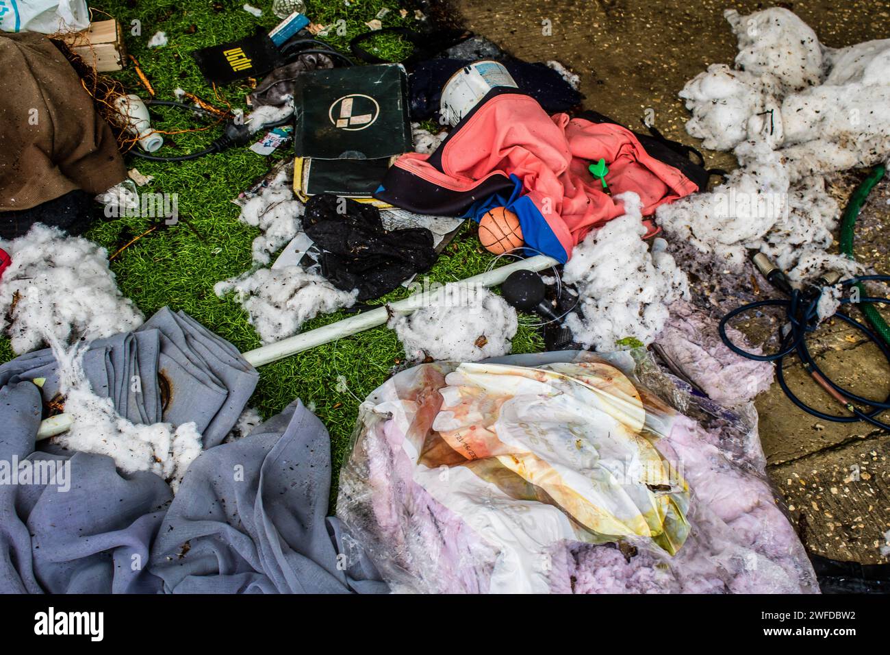 Kfar Aza kibbutz, Israël - January 29, 2024 Aftermath of the attack on ...