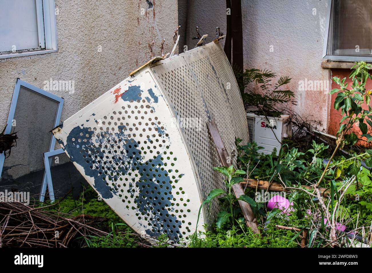 Kfar Aza kibbutz, Israël - January 29, 2024 Aftermath of the attack on ...