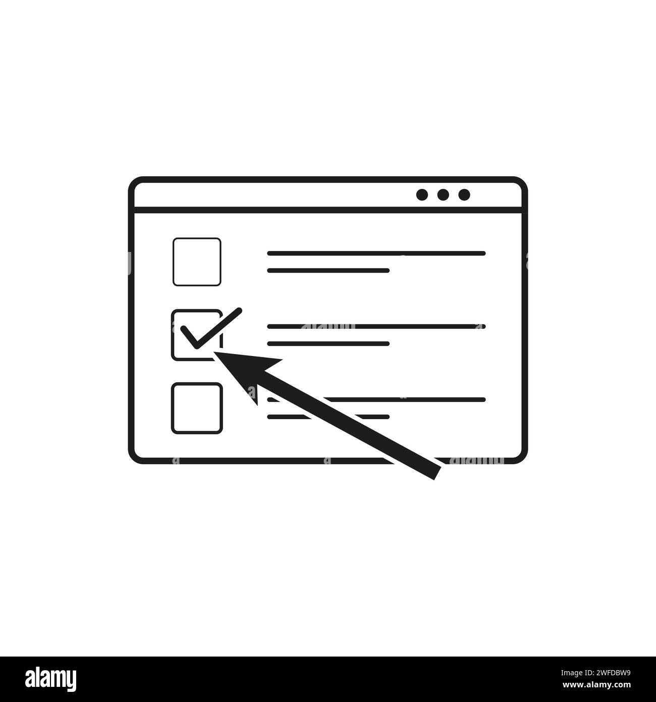 Student tablet questionnaire Stock Vector Images - Alamy