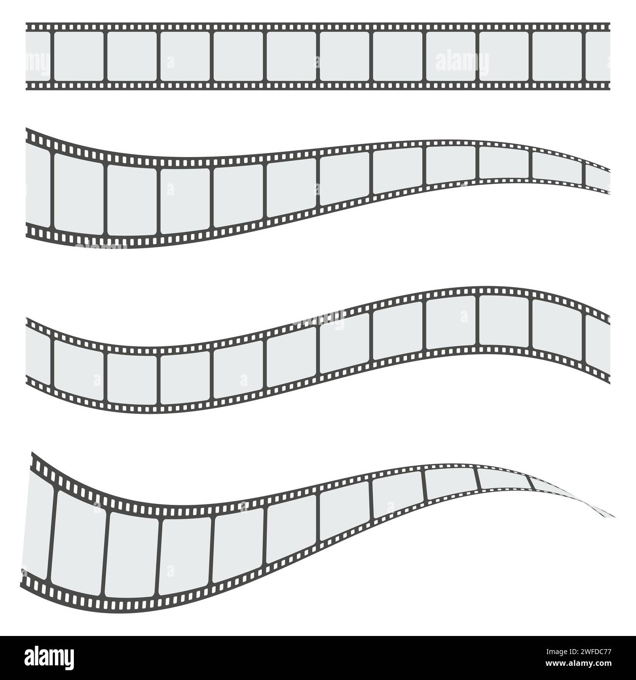 film strips. Old retro cinema movie strip. Video recording. Vector ...