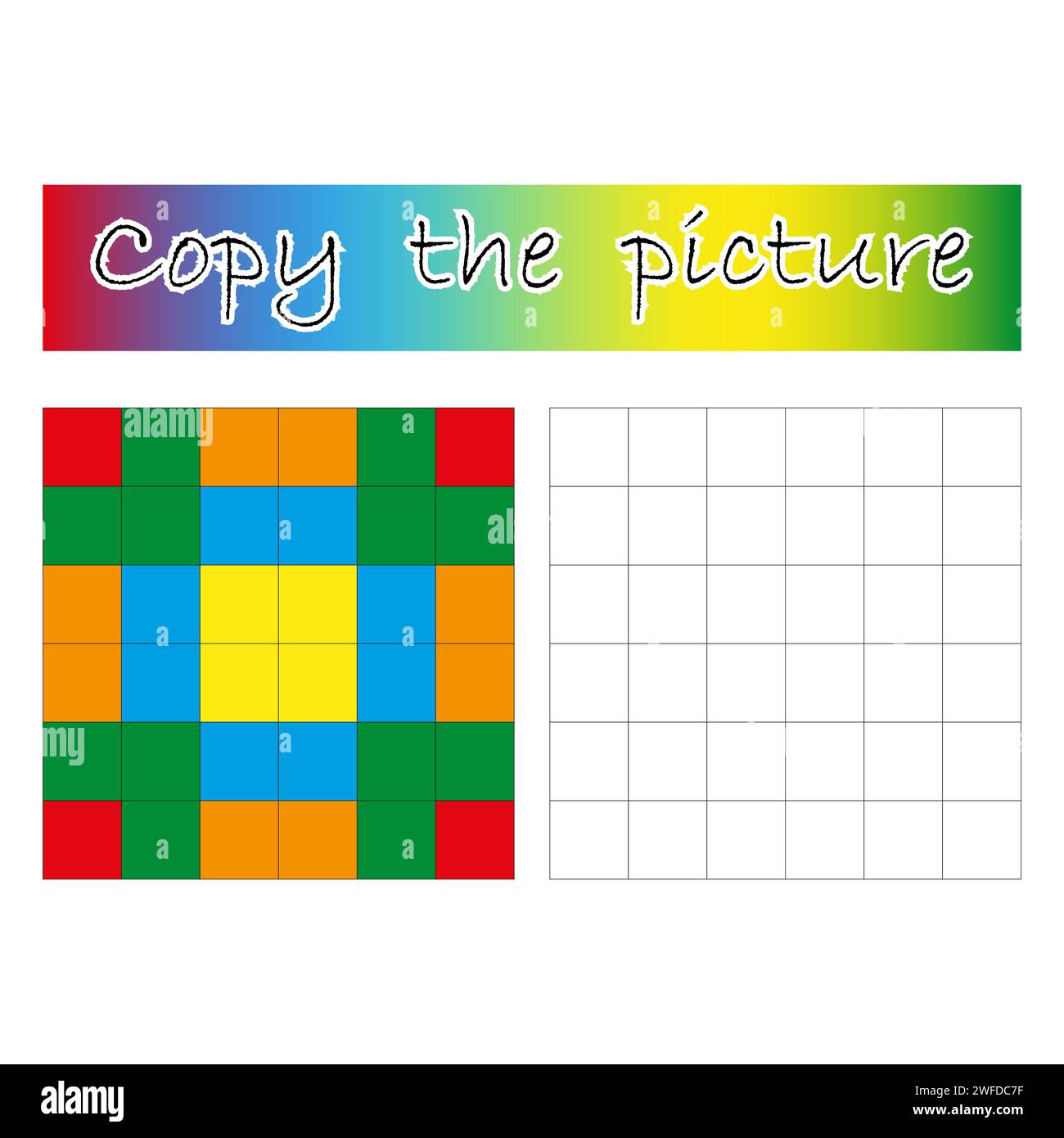 Copy the picture. Printable worksheet. Education logic game. Vector ...