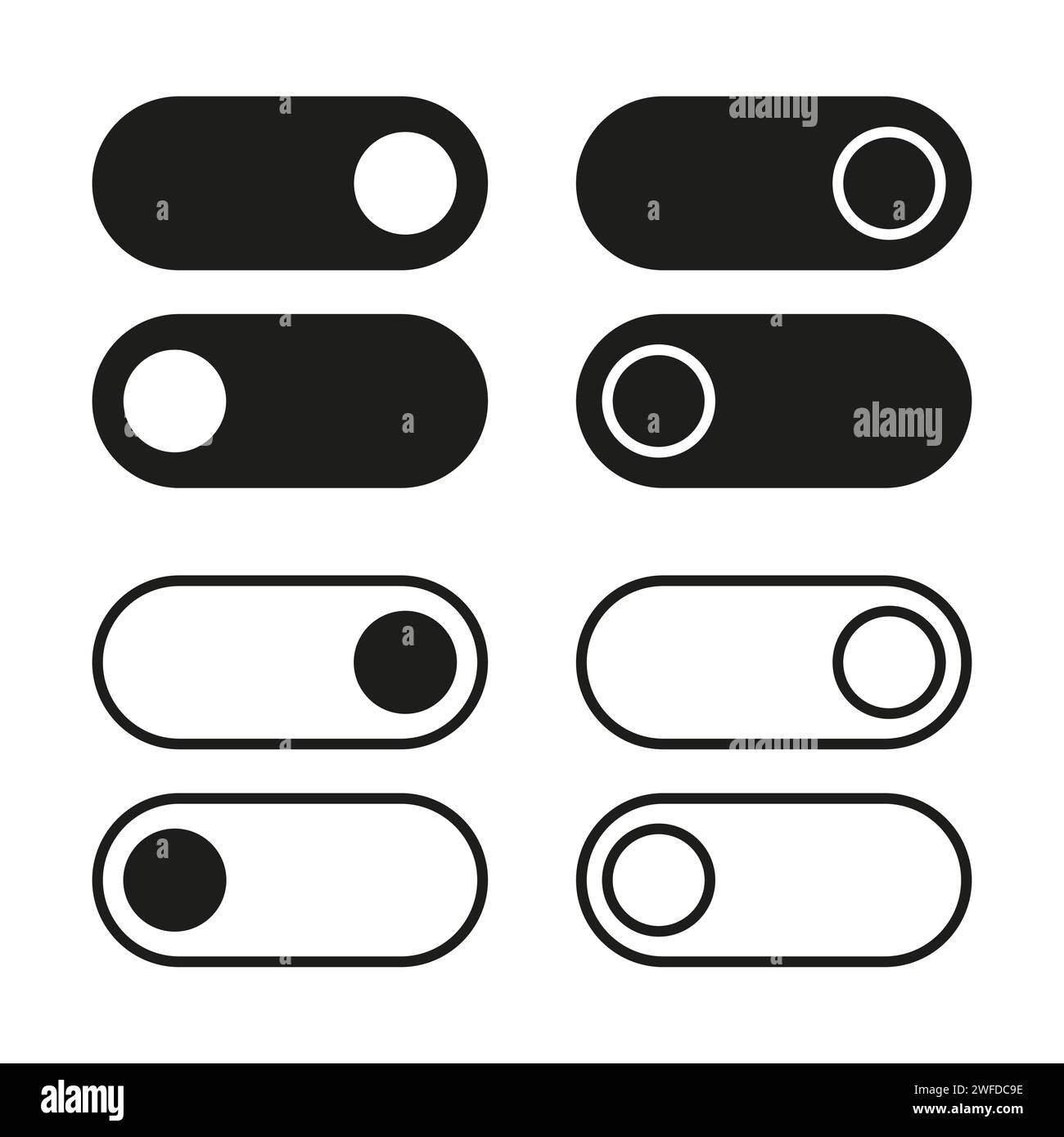 Switch element button. Enable disable toggle symbol. On off mode icon ... Switch element button. Enable disable toggle symbol. On off mode icon ...