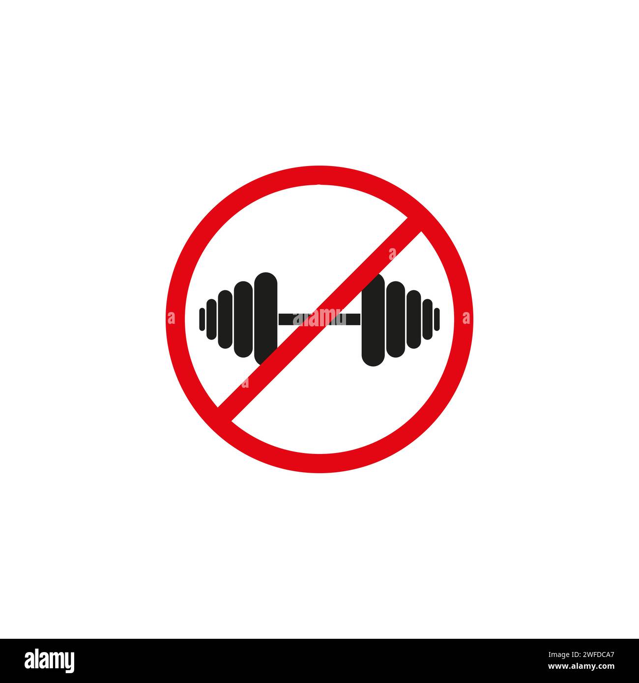 No gym. Prohibition sign for quarantine. Public access restriction ...