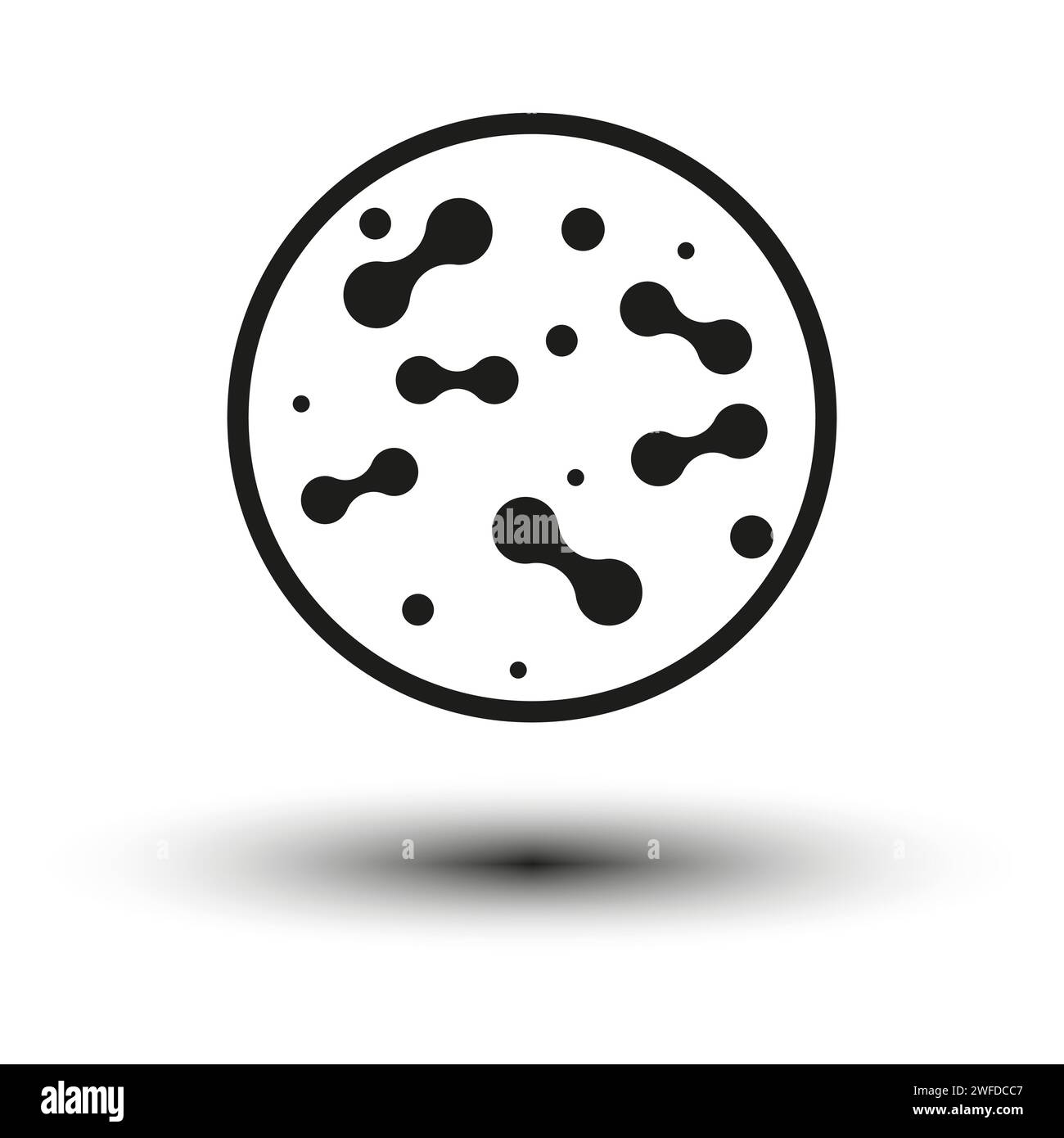 Probiotic icon. Lactic prebiotic healthy flora care. Bacteria symbol ...