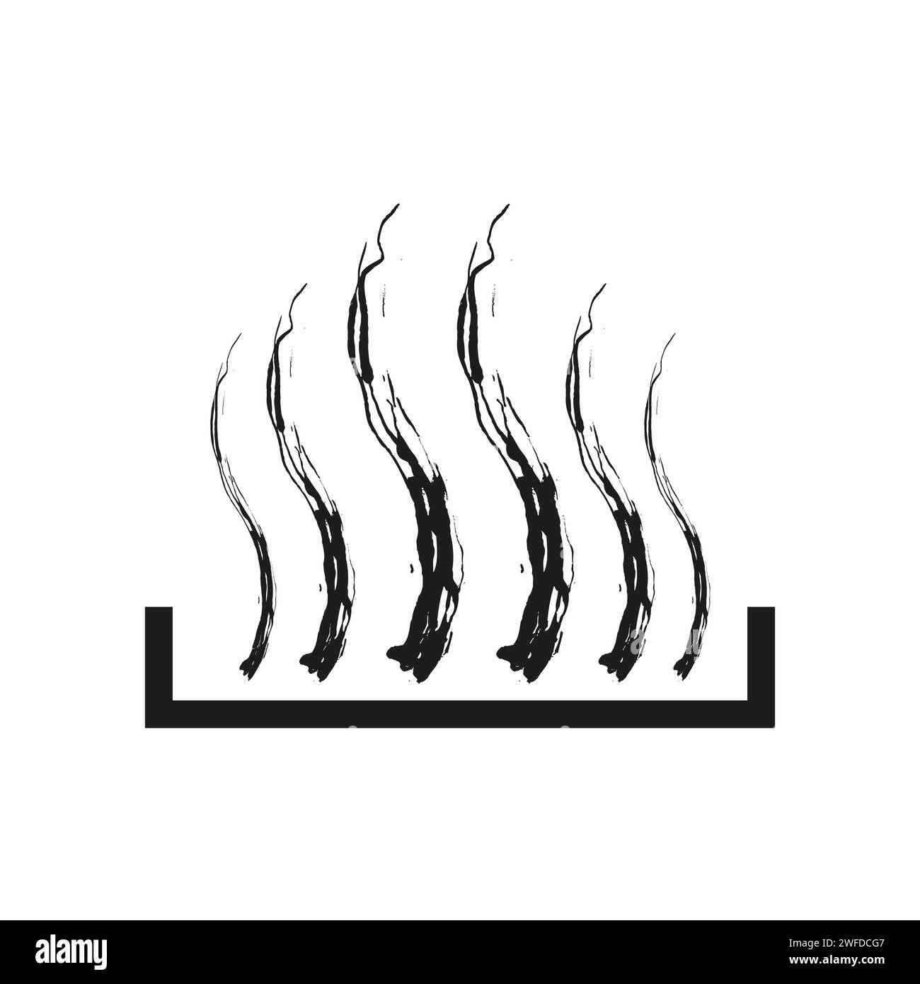 heat sign, heat wave of steam, superheated steam symbol. Vector ...