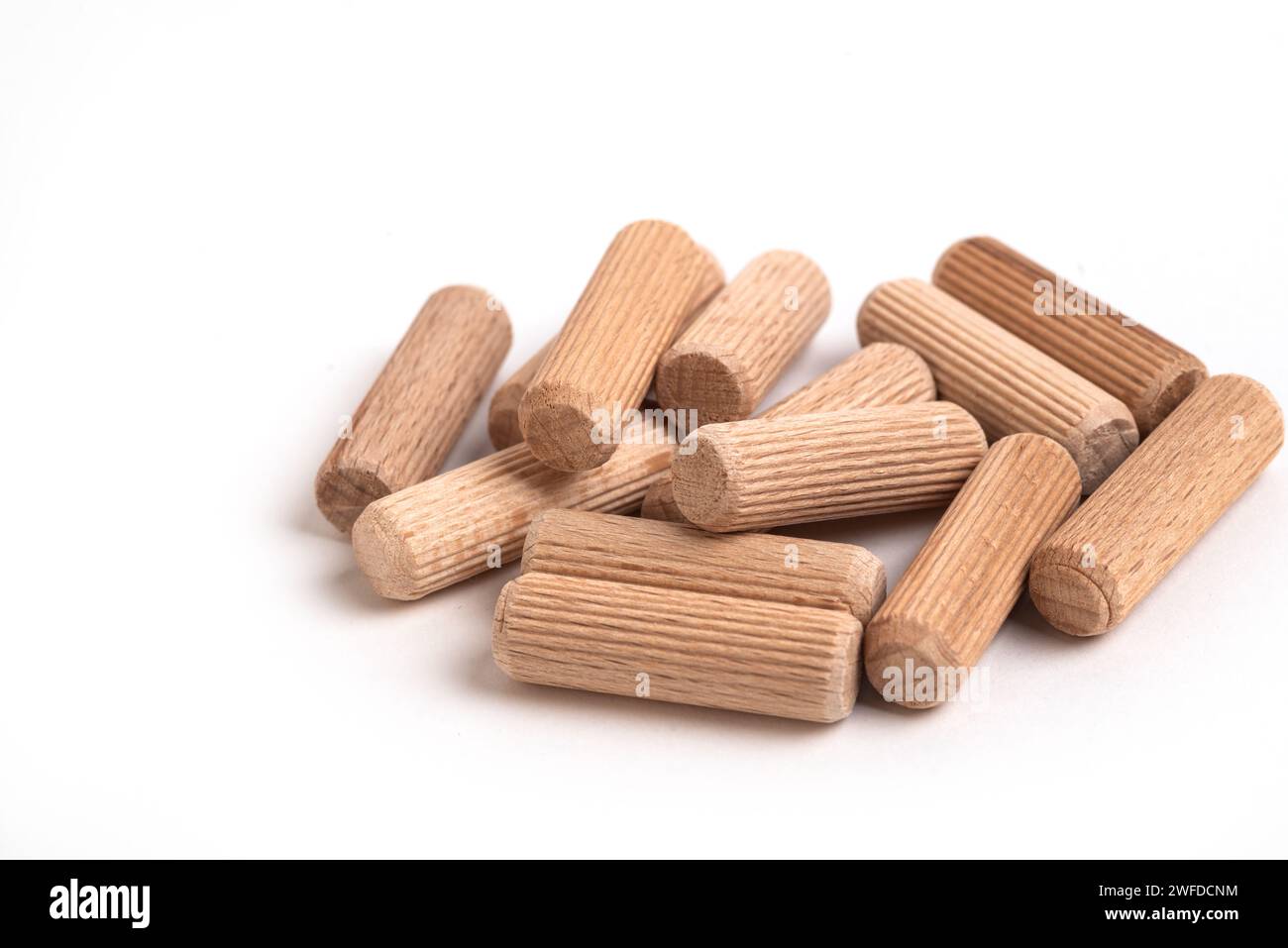 Wooden dowels pile hi-res stock photography and images - Alamy