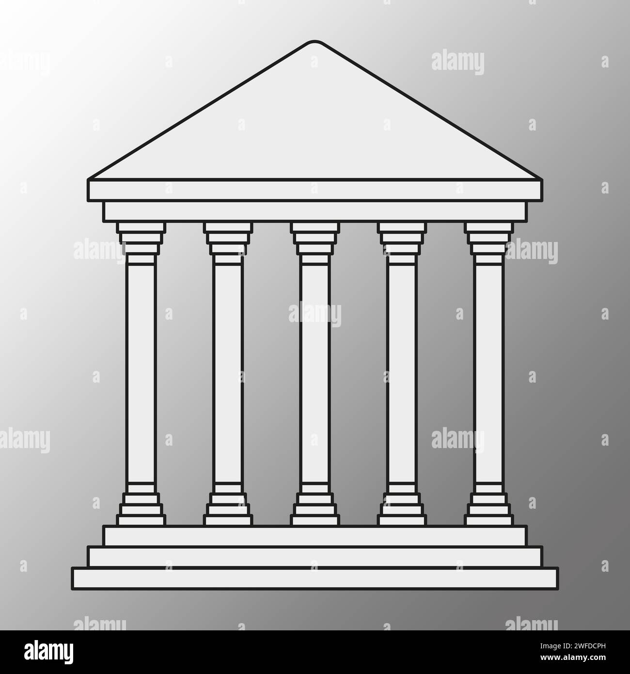 Ancient roman columned temple Stock Vector Images - Alamy