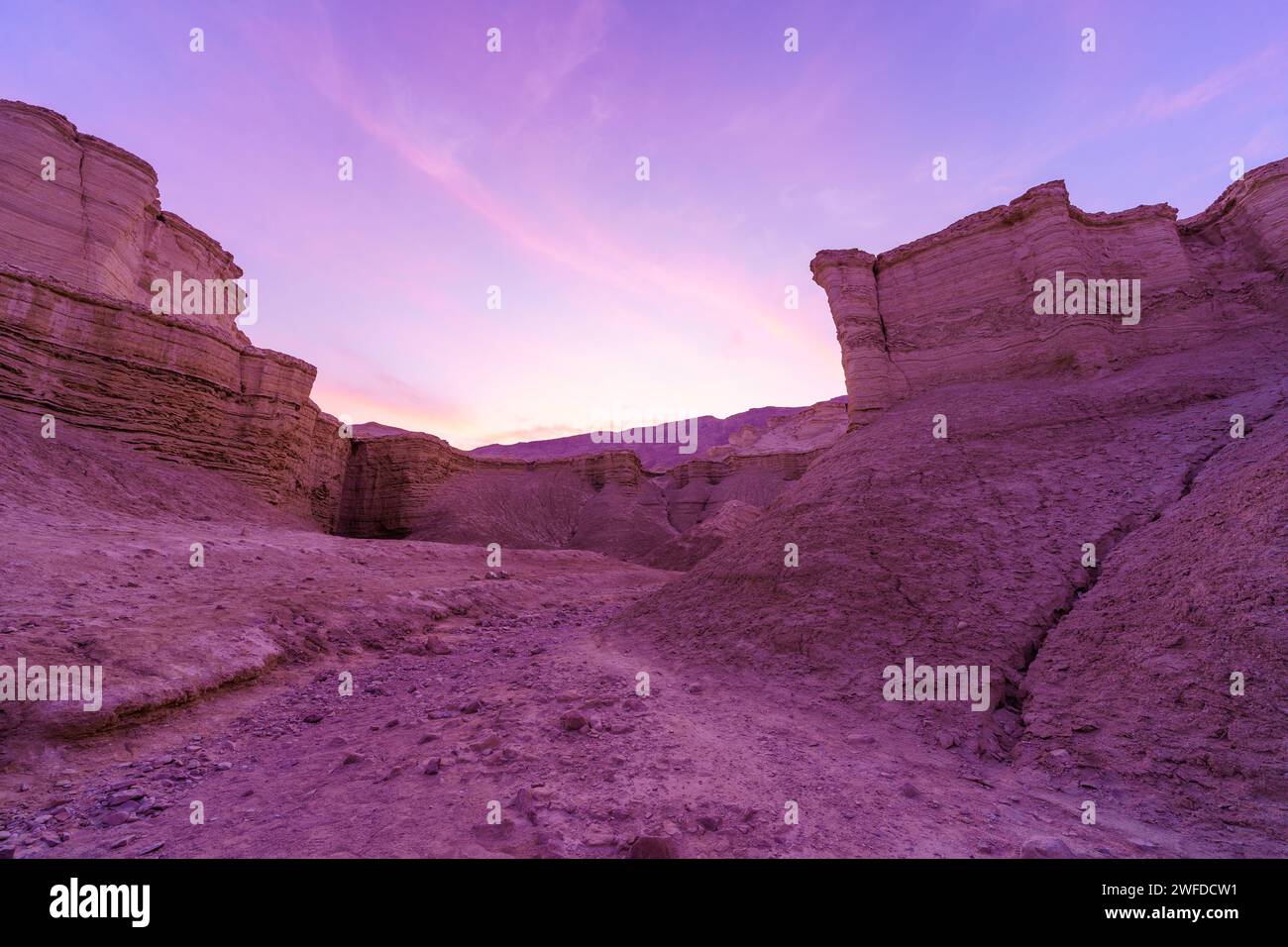 Sunset view of the Masada Marls rocks formation (Havarey Masada ...