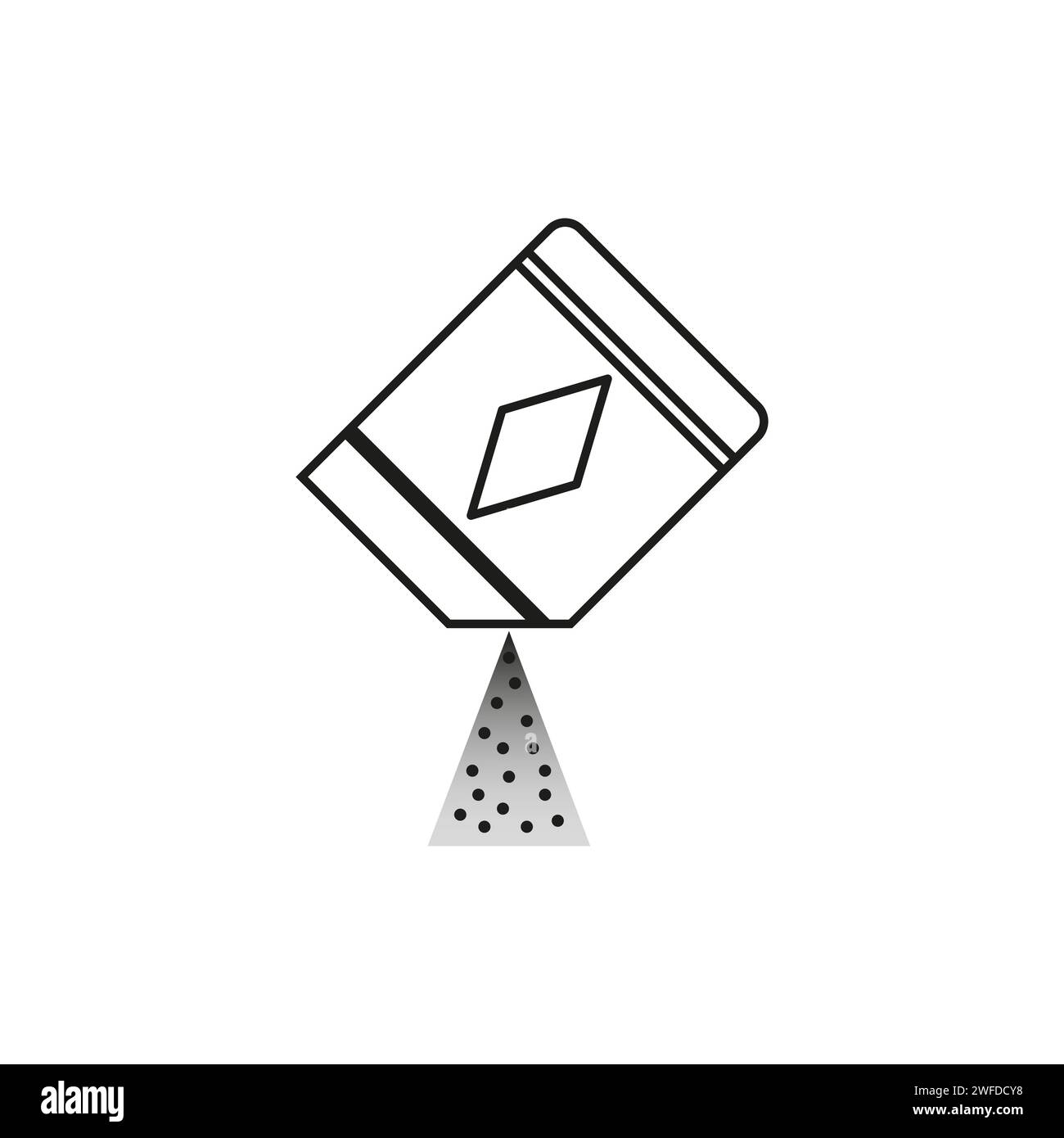 packet soluble powder icon, open paper sachet, soluble medication ...