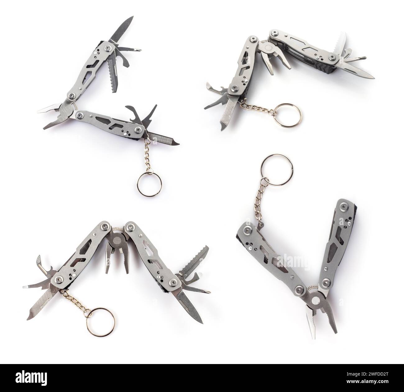 multitool pliers isolated on white background. pocket knife multi-tool ...