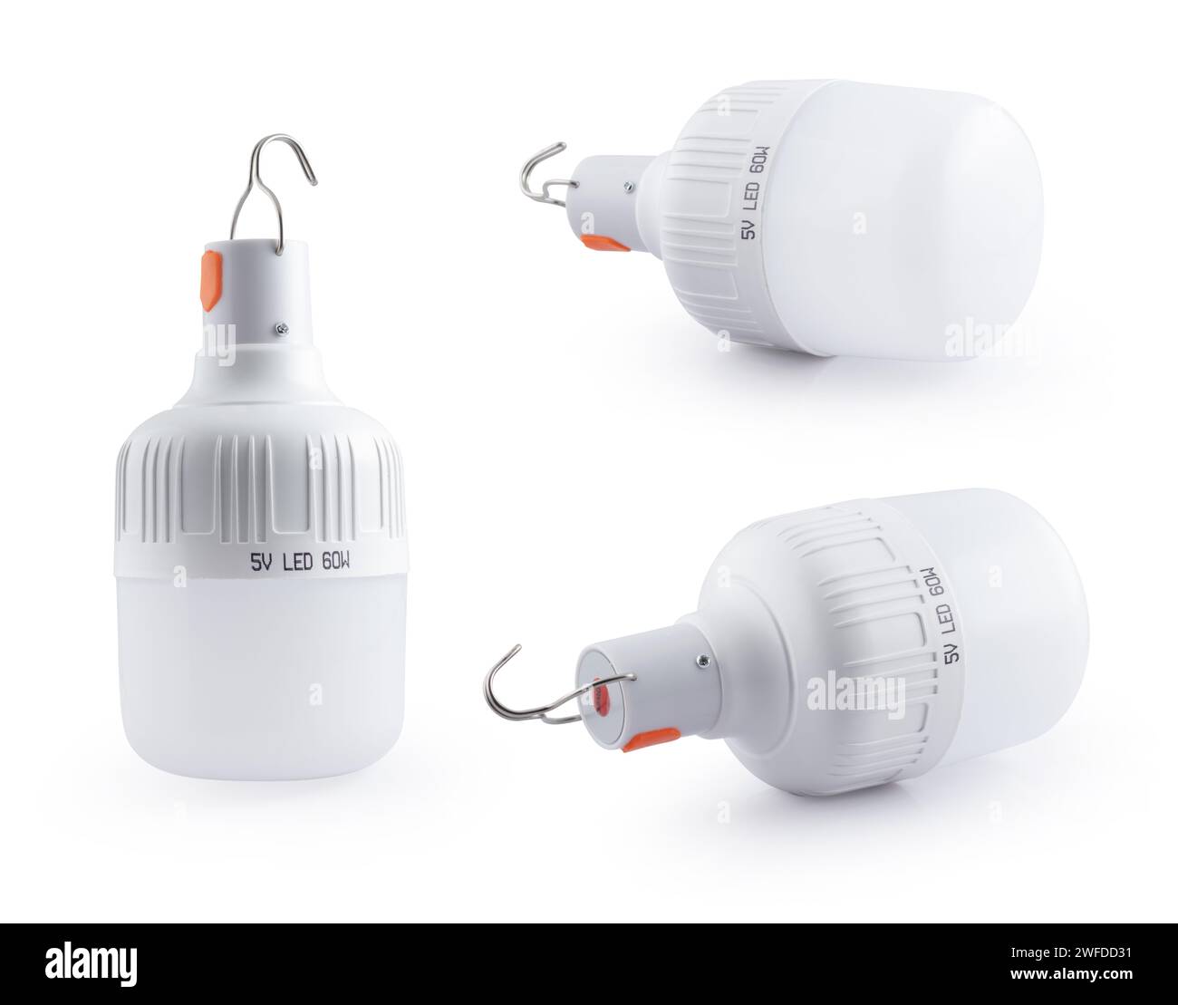 set white emergency led bulbs with integrated battery Stock Photo - Alamy