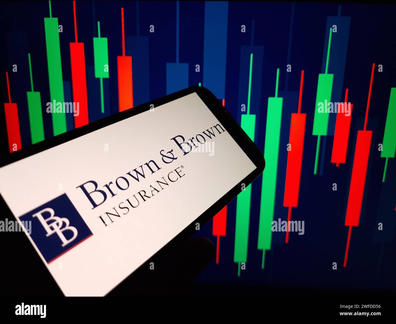 Konskie, Poland - January 27, 2024: Brown and Brown insurance company ...