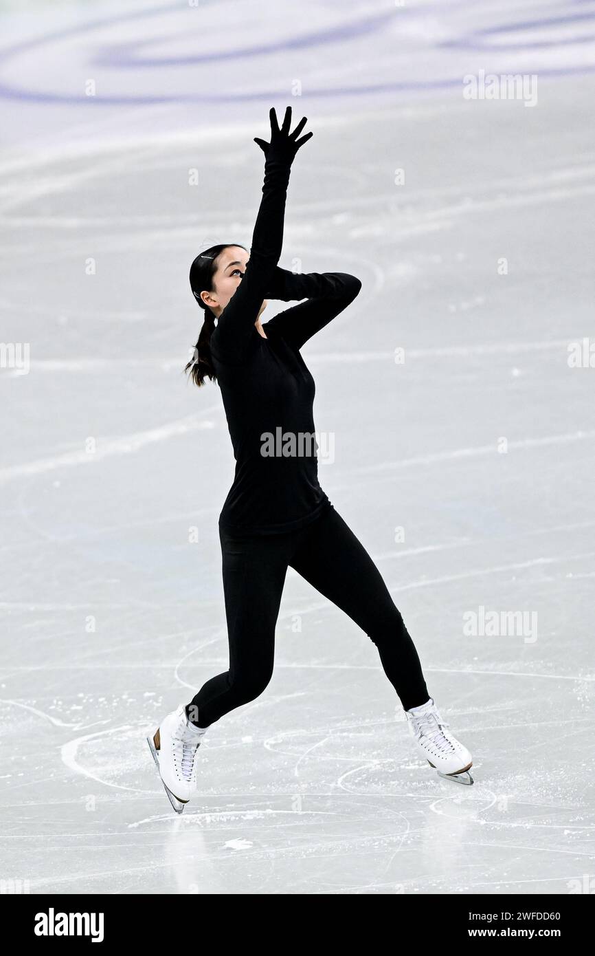 Rinka WATANABE (JPN), during Women Practice, at the ISU Four Continents ...